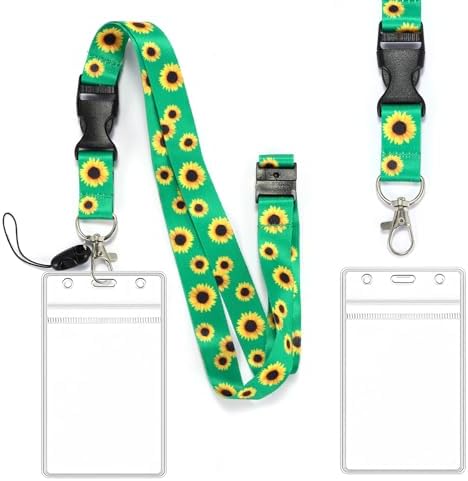 2 Pcs Sunflower Lanyards, Autism Lanyard for Neck, Lanyard with Card ...