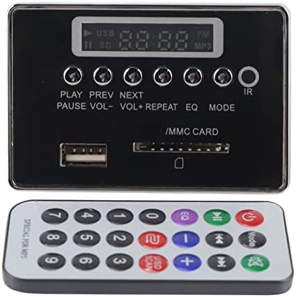 Amazon.com: DC12V Bluetooth MP3 Decoder Board Audio Module USB SD TF FM ...