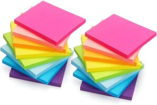 Amazon.com : Early Buy Sticky Notes 2 x 2 Self-Stick Notes 8 Bright ...