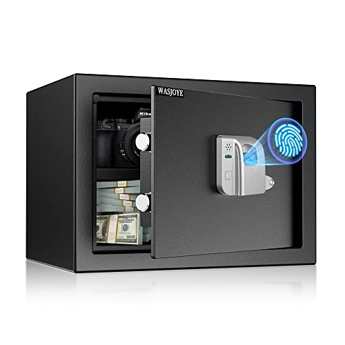 Snapklik.com : Safe Box, WASJOYE 0.7 Cu Ft Biometric Fingerprint ...