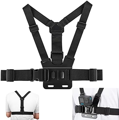 UBEIYI Chest Strap Mount for Action Camera, Adjustable Chest Strap ...