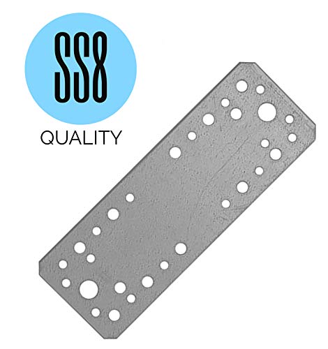 SS8 1 x 180x65x2.5mm Flat Bracket Metal Joining Plate Steel Brackets ...