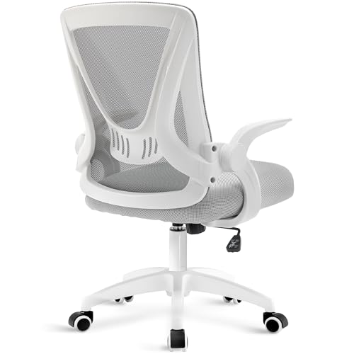 Blisswood Swivel Mesh Office Chair with Flip-up Armrest and Lumbar ...