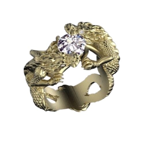 Amazon.com: Ssjewel Gothic Punky Japanese Double Angry Dragon ...