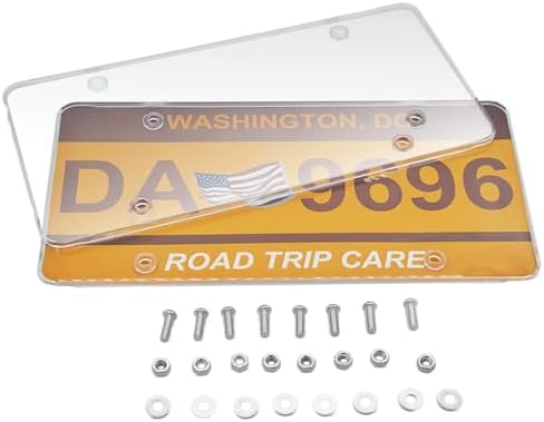 Amazon.com: LoyaGour License Plate Frames 2Pack,Car Transparent Clear ...