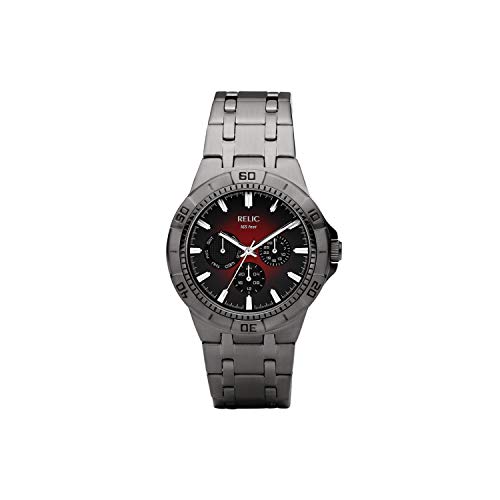 Relic by Fossil Men's Garrett Gunmetal Gray Stainless Steel Bracelet ...