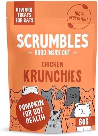 Scrumbles Chicken Krunchies, Pillow Cat Treats, 60g : Amazon.co.uk: Pet ...
