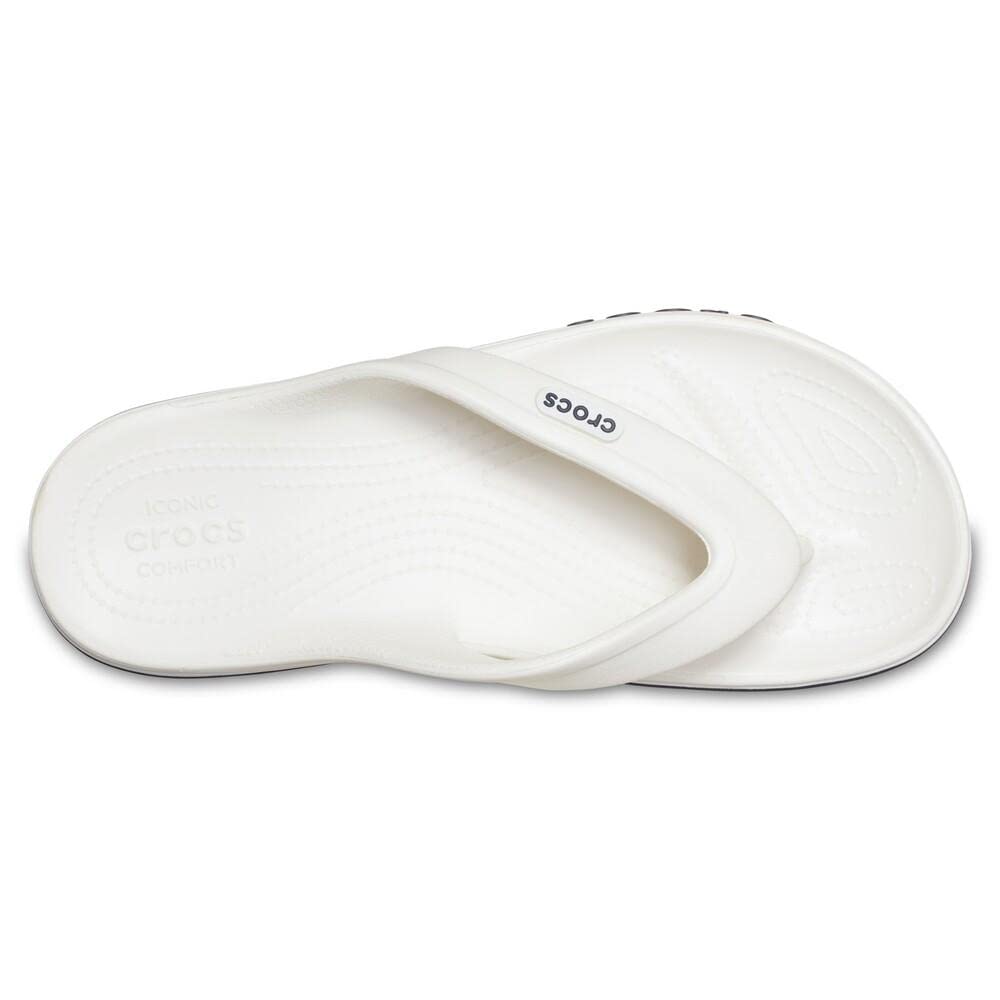 Buy crocs Unisex Adult Bayaband Flip White/Navy Flop-9 Kids UK (205393 ...