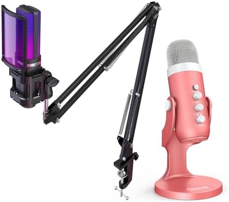 Amazon.com: ZealSound Condenser Microphone Bundle k66p and A68s with ...