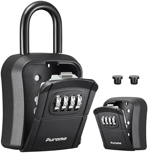 Amazon.com : Puroma Key Lock Box, Portable Combination Lockbox Wall ...