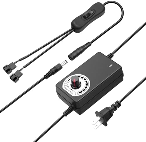 Amazon.com: Wathai 2 Pin PC Fan Controller with Splitter 36W 12V ...