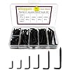 Amazon.com: Alloygold 80 Pieces 6 Sizes Gun Black Spiral in Square Bend ...