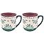LESSER & PAVEY Flower Mugs Set of 2 Embossed Elements Tea and Coffee ...