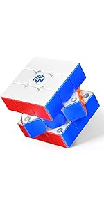 Amazon.com: GAN 249 V2, 2x2 Speed Cube Gans Mini Cube Puzzle Toy 2x2x2 ...