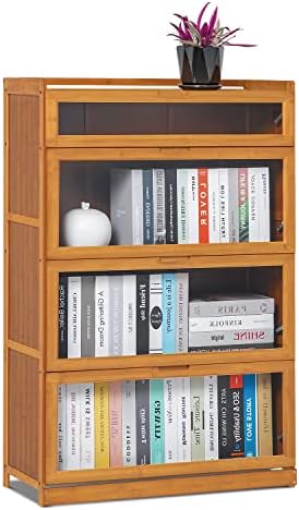 Amazon.com: Athena Collection Book Shelf Bookcase with Door 2-Tier ...