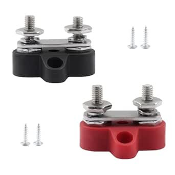 Amazon.com: BokWin 2 Pcs Battery Junction Posts Block 1/4 Inch Power ...