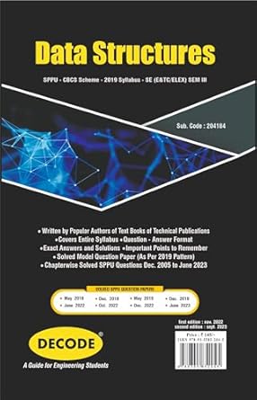 Amazon.in: Buy Data Structures for SPPU 19 Course (SE - III - E&Tc - 204184) (Decode) Book ...