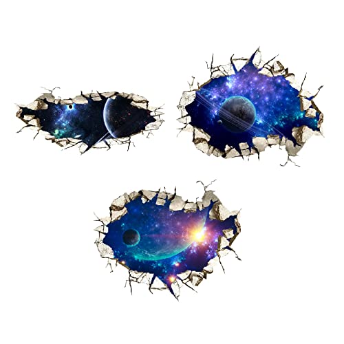 SUPERDANT 3D Space Wall Stickers Break Through Wall Space Sticker Outer ...