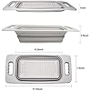 SAMMART 1 Piece Over The Sink Rectangular Colander (Grey) : Amazon.co ...