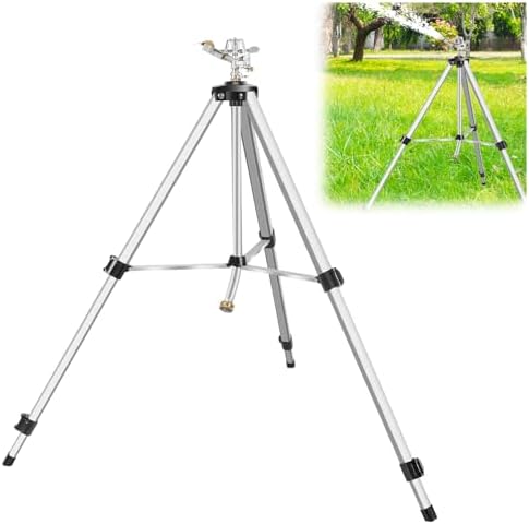 Amazon.com : DTRK Impact Sprinkler on Tripod Base,50inch Tall Lawn ...
