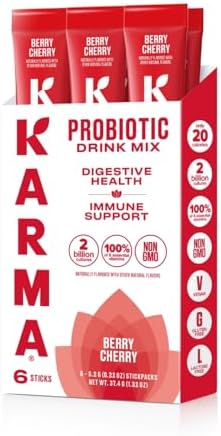 Amazon.com : Karma Probiotic Hydration Packet - 6 Pack, Berry Cherry ...