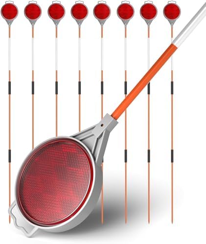 Driveway Markers with Double Sides Reflectors, 33-53 inch Reflective ...