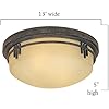 DESIGNERS FOUNTAIN Mission Ridge 2-Lights Flush Mount Ceiling Light, 13 ...