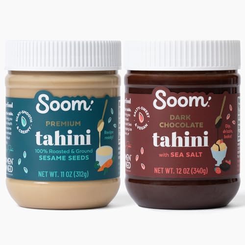 Amazon.com: Soom Foods Tahini Two Flavor Sampler: (1) Premium Sesame ...