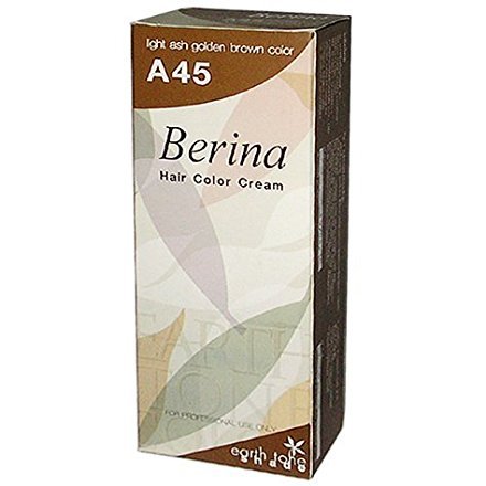 Amazon.com : Berina Permanent Hair Dye Color Cream # A45 Light Ash ...