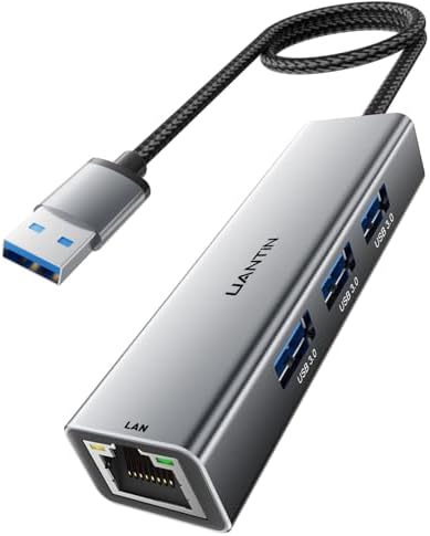 Amazon.com: UANTIN USB 3.0 to Ethernet Adapter Gigabit | 3-Port USB-A 3 ...
