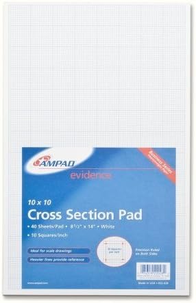 Amazon.com : TOPS 22-028 Ampad Evidence Cross-section Legal-Size ...