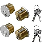 Brass Mortise Cylinder with SC Keyway, Thumbturn, and Keys. Commercial ...