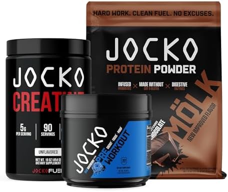Amazon.com: Jocko Fuel 3 Pack Gym Bundle - Creatine, Chocolate MOLK ...