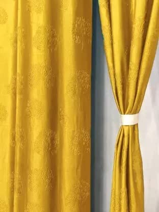 Buy Arick Home Premium Tree Punching Heavy Long Crush Polyester Floral ...