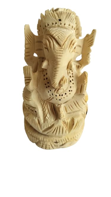 Buy Craftication Ganesha Idol Neem Wood Ganpati Idols Pooja Use Wooden ...