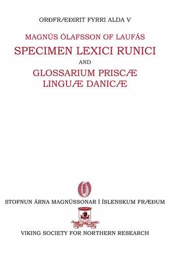 Specimen Lexici Runici: Olafsson, Magnus: 9780903521802: Amazon.com: Books