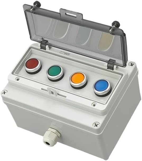 AC220V Outdoor Waterproof Button Control Switch Box Emergency Stop ...