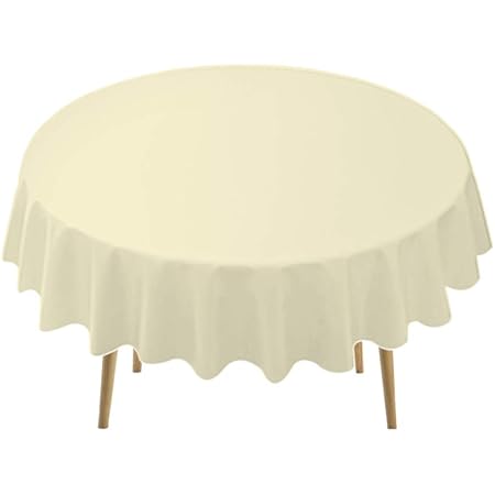 Amazon.com: Ivory Plastic Tablecloths 2 Pack Cream Disposable Table ...