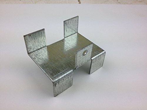 4x Gravel Board Panel Clips Fence Brackets 50mm Easy Fit Galvanised ...