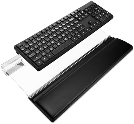 Amazon.com: UCINNOVATE Acrylic Computer Keyboard Stand + Wrist Rest ...