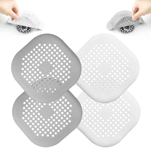 2 Pcs Silicone Drain Protector with Sucker, Sink Strainer Protector ...