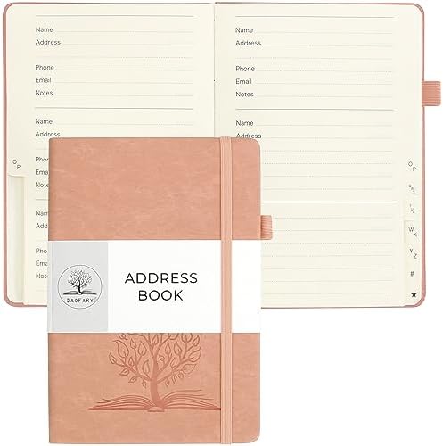 Amazon.com : DAOFARY Address Book with Alphabetical Tabs - Small ...