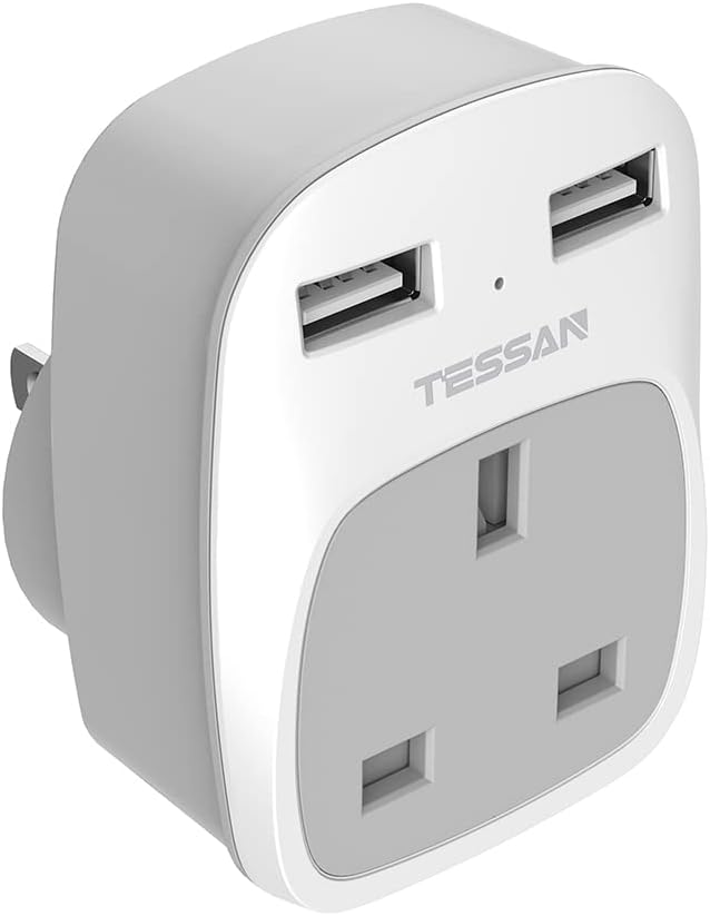 Amazon.com: UK to US Adapter England American Socket 3 Pin to 13 Amp 2 ...