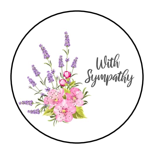 Amazon.com: 30 Pcs With Sympathy Stickers Favor Labels Tags Envelope ...