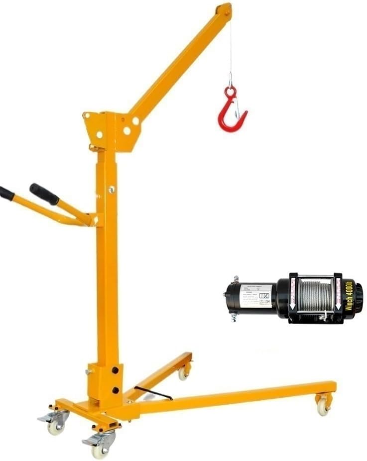 Amazon.com: QUANBU Mobile Small Crane, Hand-Cranked Electric Folding ...