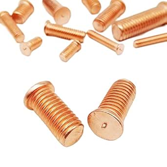 Bolts and Nuts,5/10/50Pcs Carbon Steel Copper Plated Stud Weld Spot ...