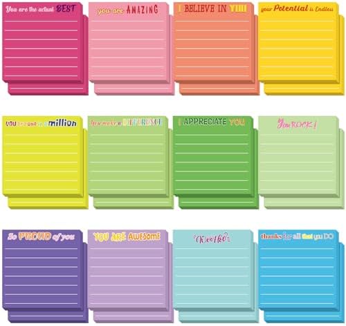 Amazon.com : 48 Pcs Inspirational Sticky Notes Motivational Ballpoint ...