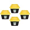 Amazon.com - GREENMADE 27 Gallon Black & Yellow Storage Container (4-Pack)