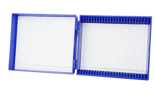 25-Place Microslide Slide Microscope Box (Blue) : Amazon.co.uk ...