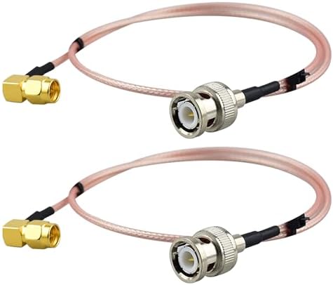 Amazon | leeyovk BNC SMA 変換ケーブル SMA オス - BNC オス ケーブル 50cm RG316 同軸ケーブル 直角 L 型 SMA BNC 変換コネクタ ...